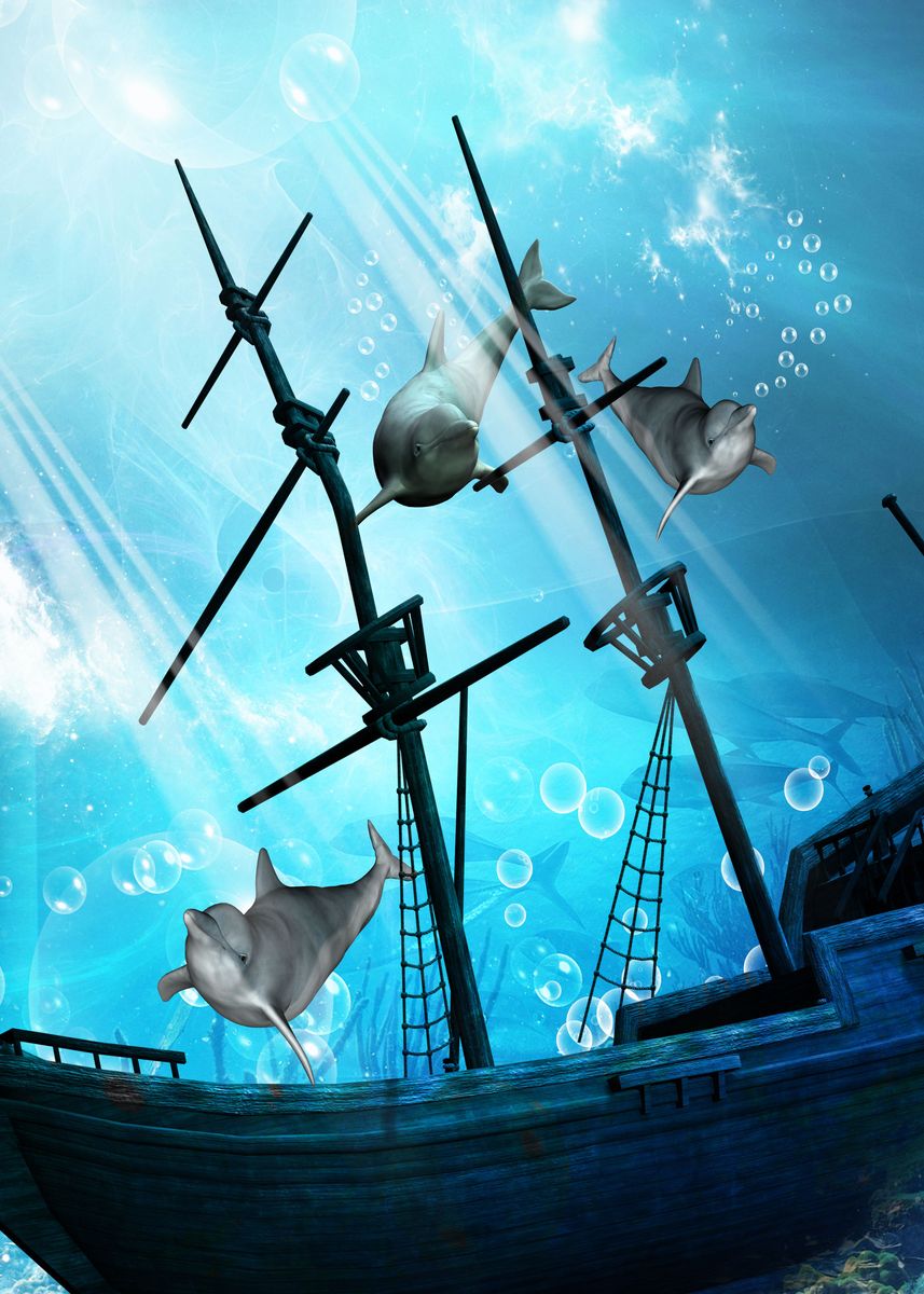 'Awesome ship wrack ' Poster by Heike Köhnen | Displate