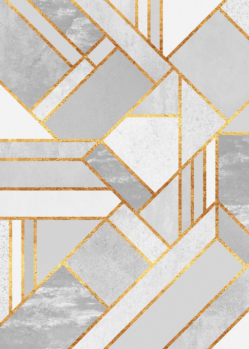 'Gold City' Poster, picture, metal print, paint by Elisabeth ...