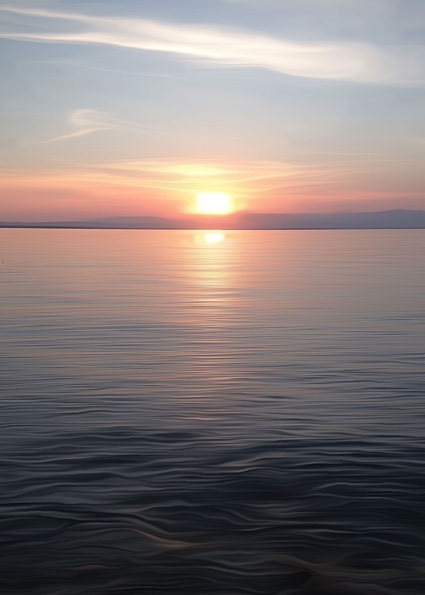 'Sea sunset' Poster by Andrea Dalla Bona | Displate