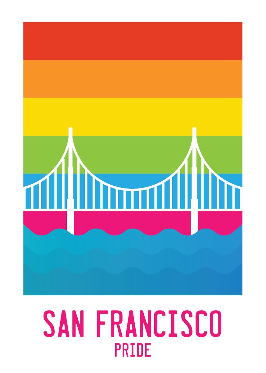 'San Francisco Pride' Poster by Gabor Boszormenyi | Displate