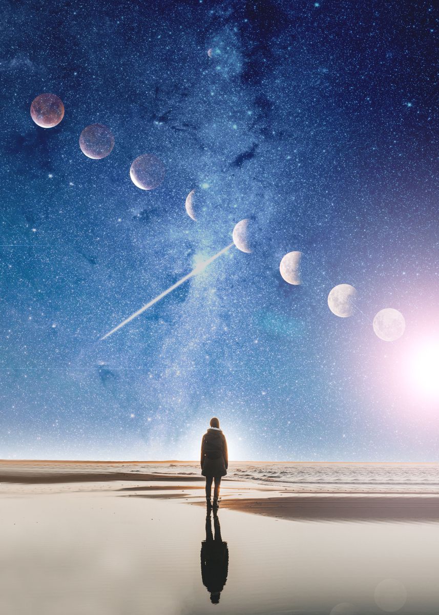 'Searching beyond' Poster, picture, metal print, paint by Fanfreak ...