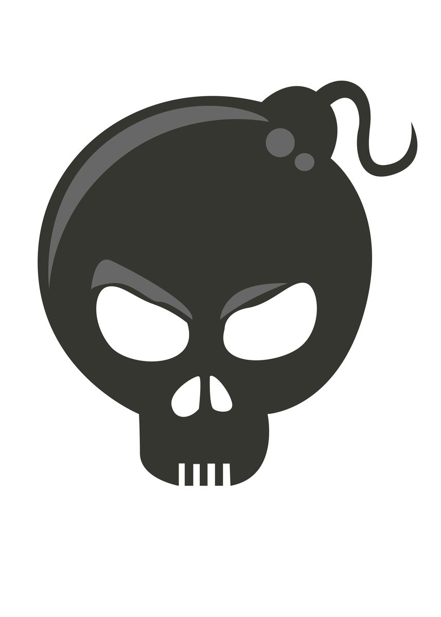 'Skull Bomb' Poster, picture, metal print, paint by black acturus ...