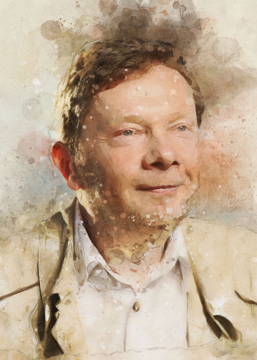 'Eckhart Tolle' Poster, picture, metal print, paint by Kitty Kit | Displate