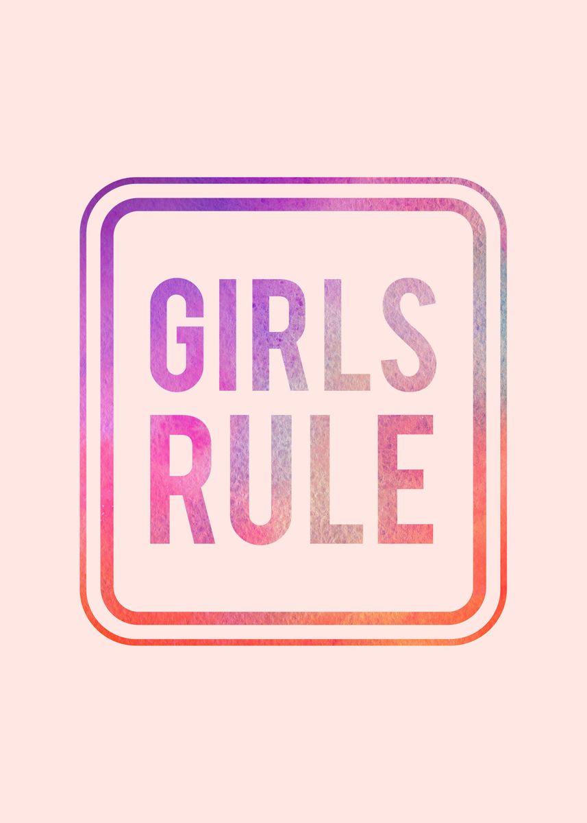 'Girls Rule' Poster by Seven Trees Design | Displate