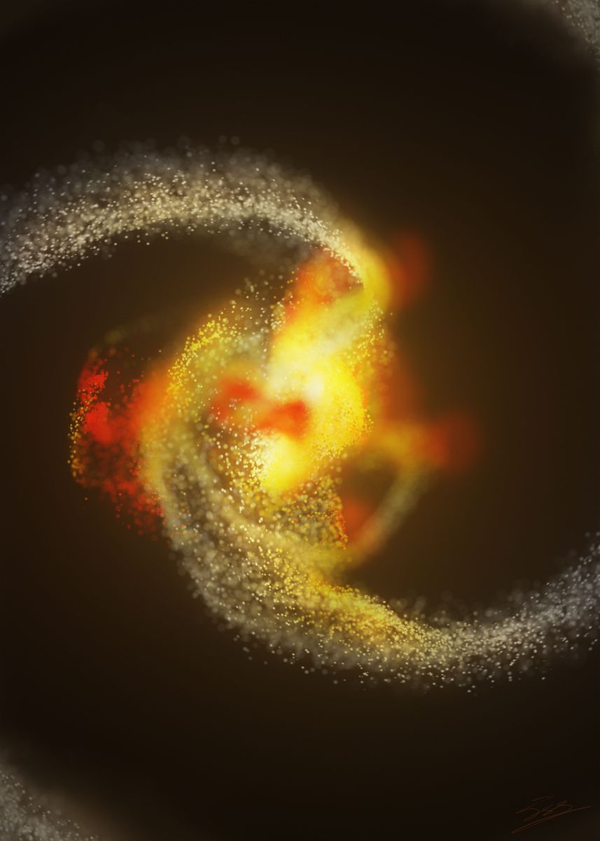 'Fusion Fire' Poster, picture, metal print, paint by Felix Herbort ...