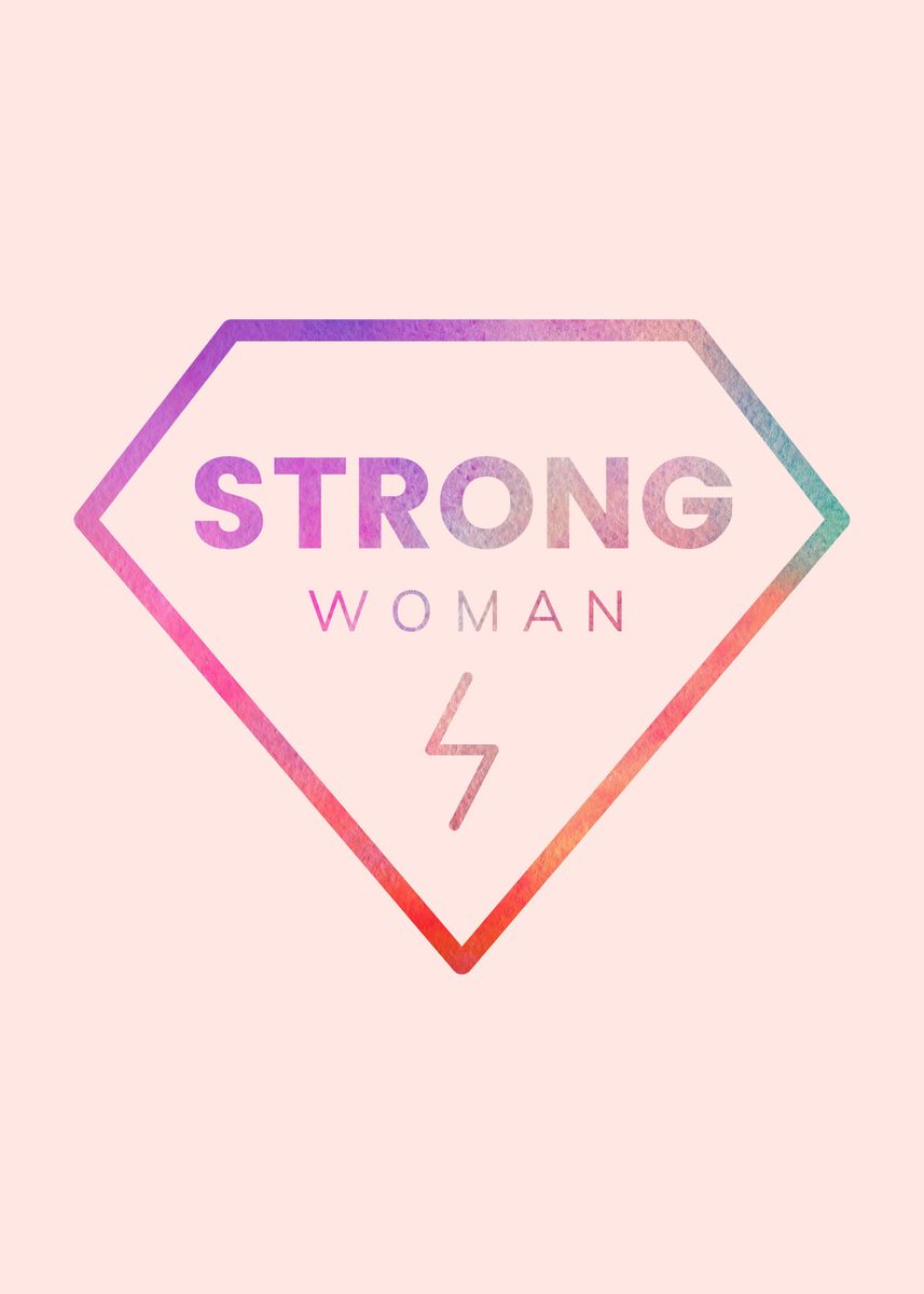 'Strong Woman' Poster by Seven Trees Design | Displate