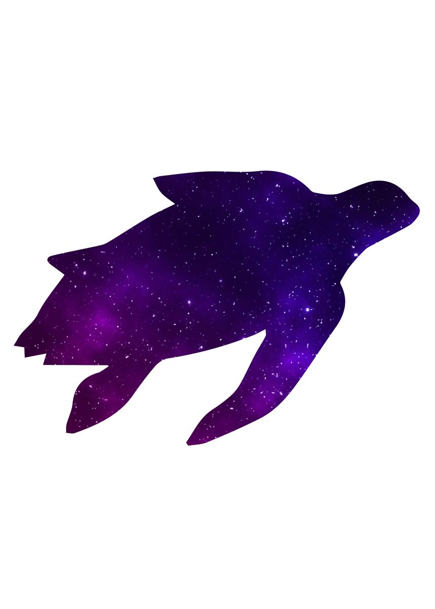 'Space Sea Turtle' Poster, picture, metal print, paint by Scar Design ...