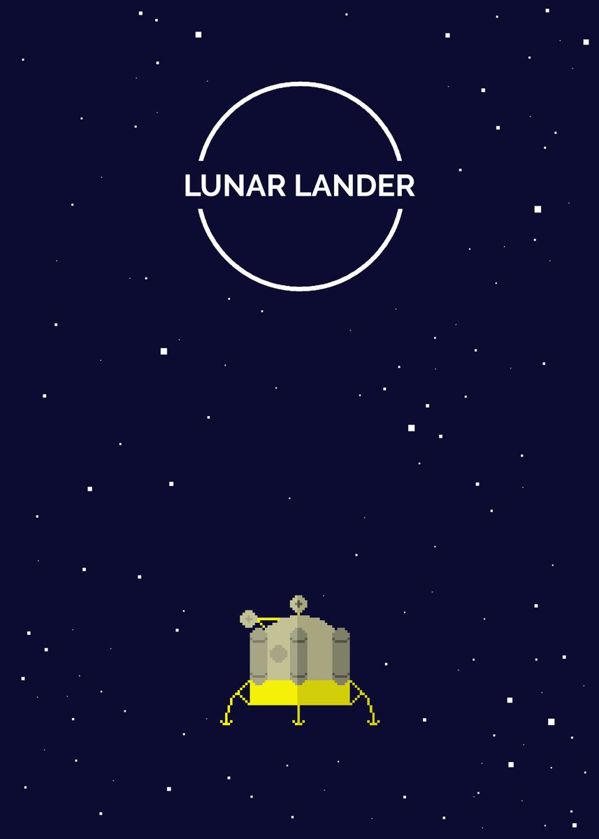 'Lunar Lander' Poster by Jude Olympia | Displate