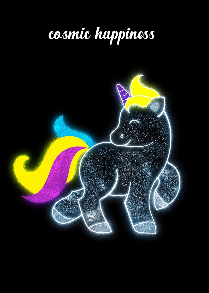 'Cosmic Happiness' Poster, picture, metal print, paint by Rayhan Ahmed ...