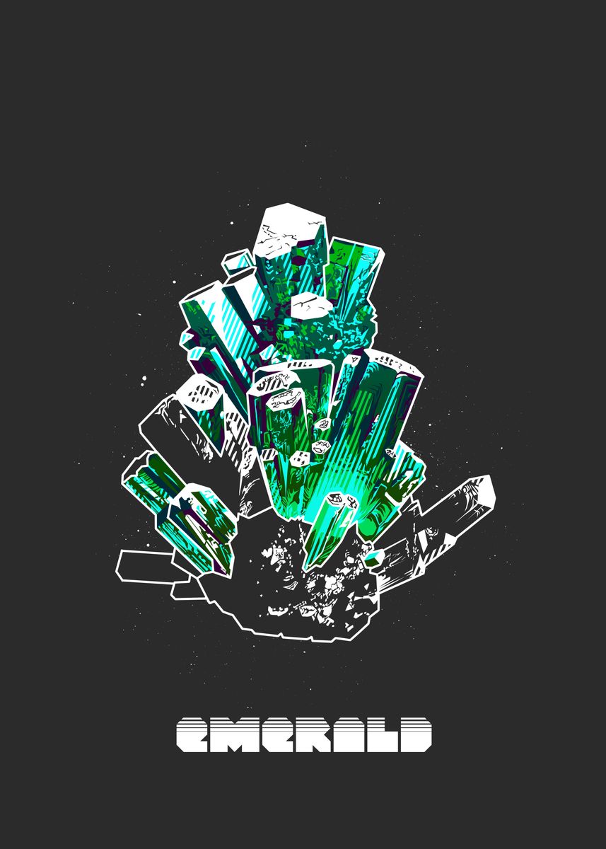 'Emerald' Poster, picture, metal print, paint by Eran Fowler | Displate