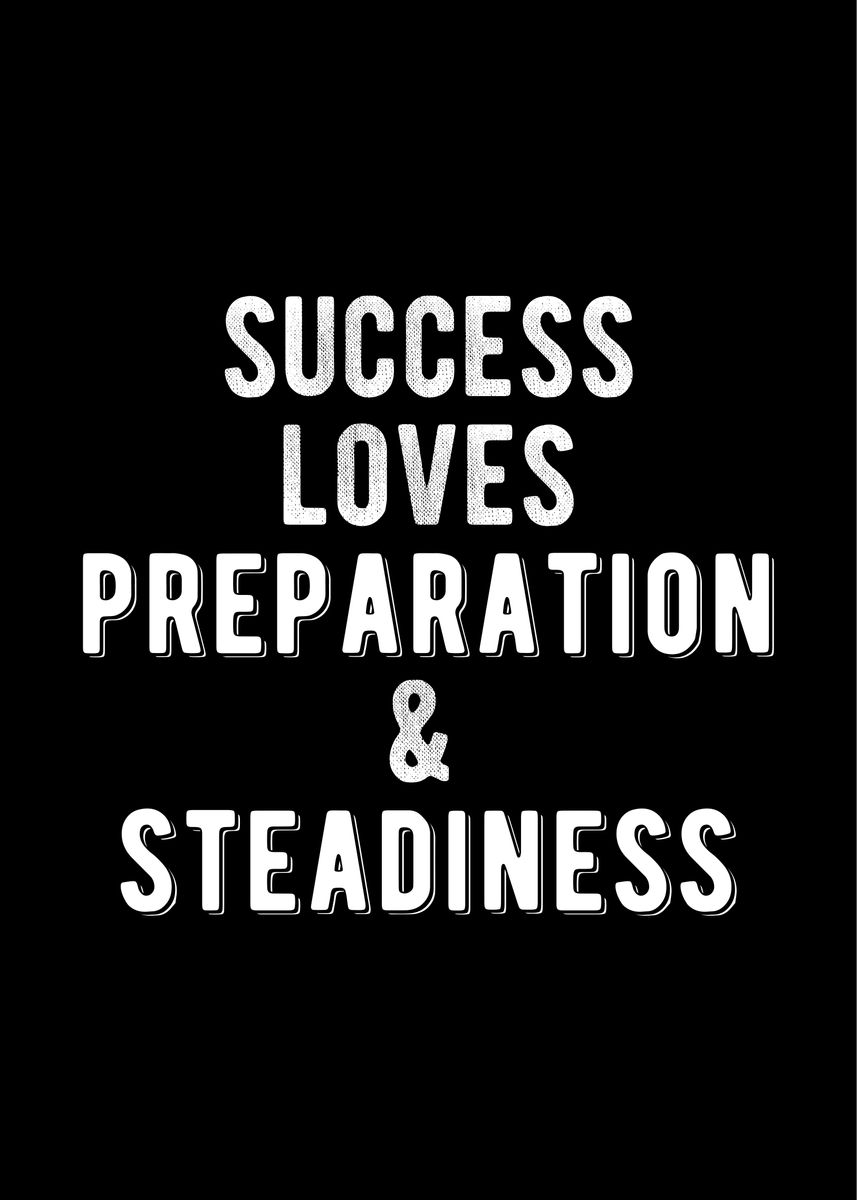 'Be prepared Quote' Poster, picture, metal print, paint by Motivational ...
