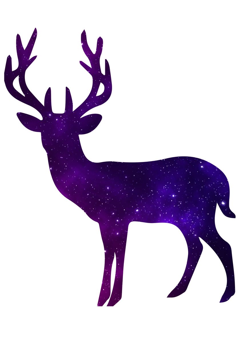 'Space Deer' Poster, picture, metal print, paint by Scar Design | Displate
