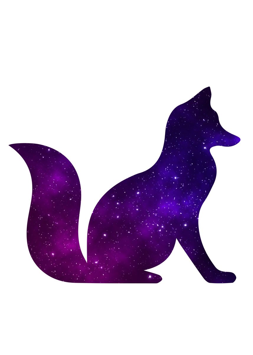 'Space Fox' Poster, picture, metal print, paint by Scar Design | Displate