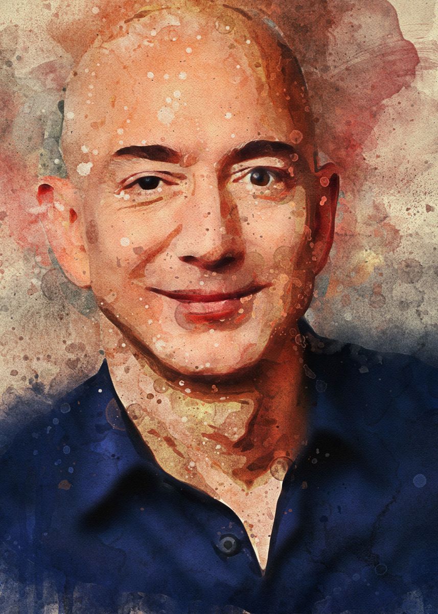 'Jeff Bezos' Poster, picture, metal print, paint by Kitty Kit | Displate