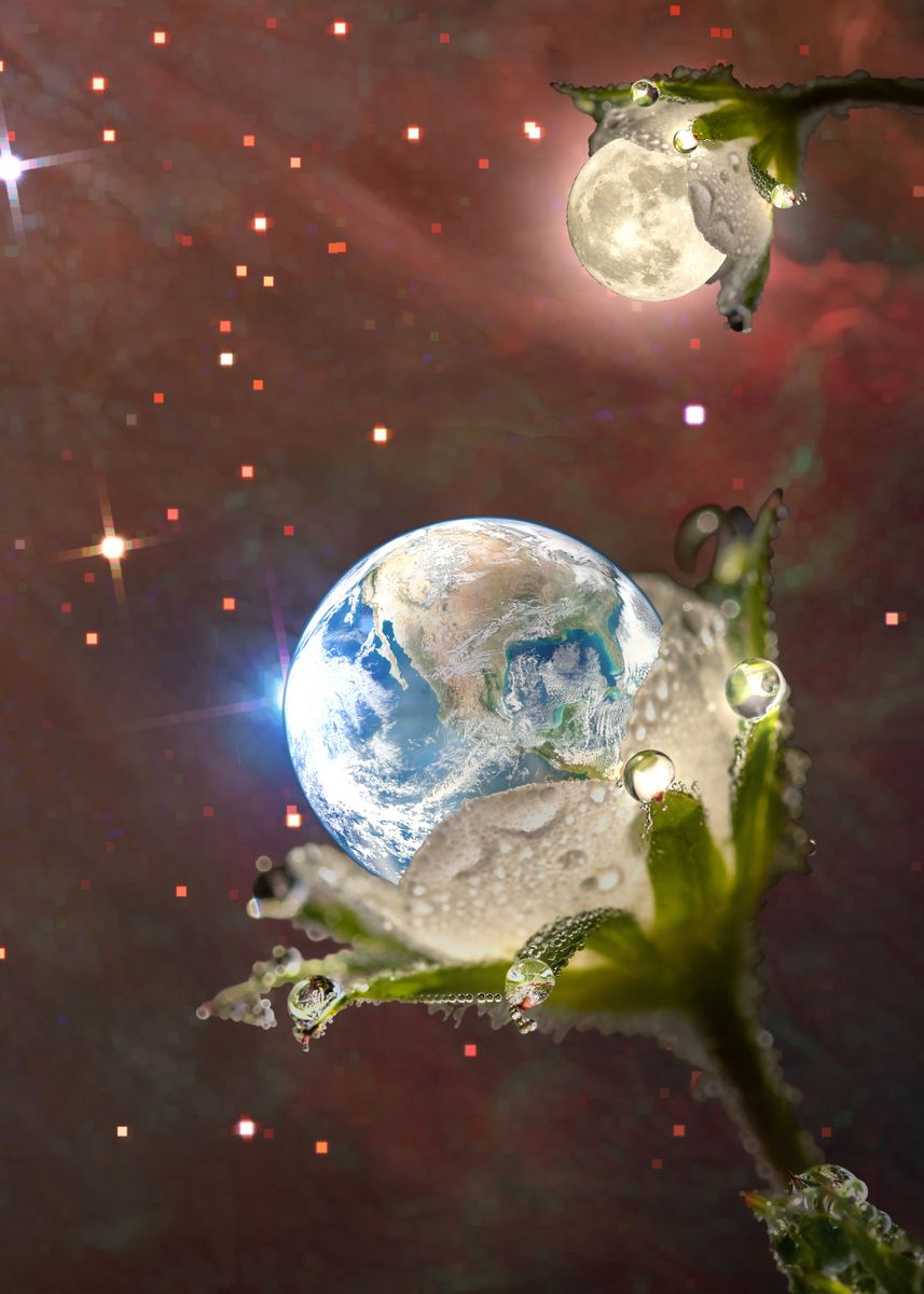 'Celestial garden ' Poster, picture, metal print, paint by Lisa Chapin ...