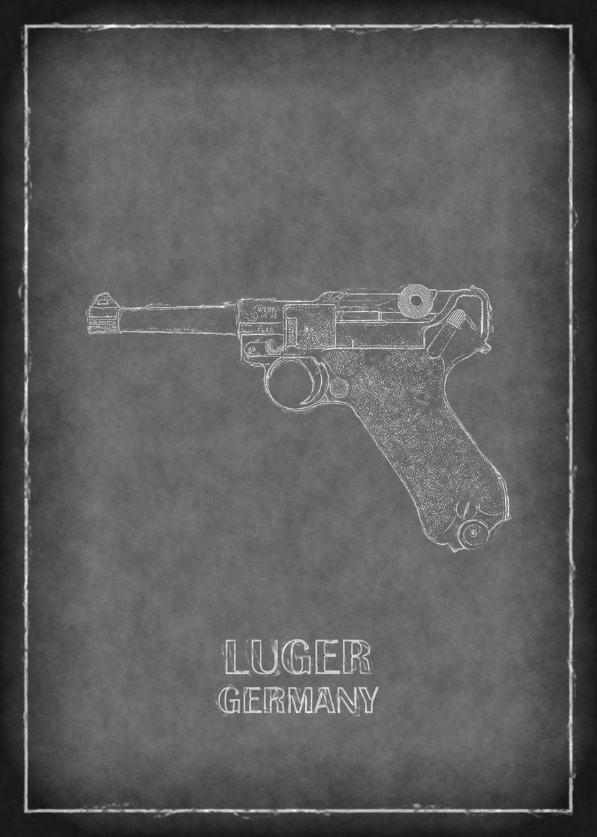 'Luger Handgun' Poster by VOODOO PRODUCTION | Displate