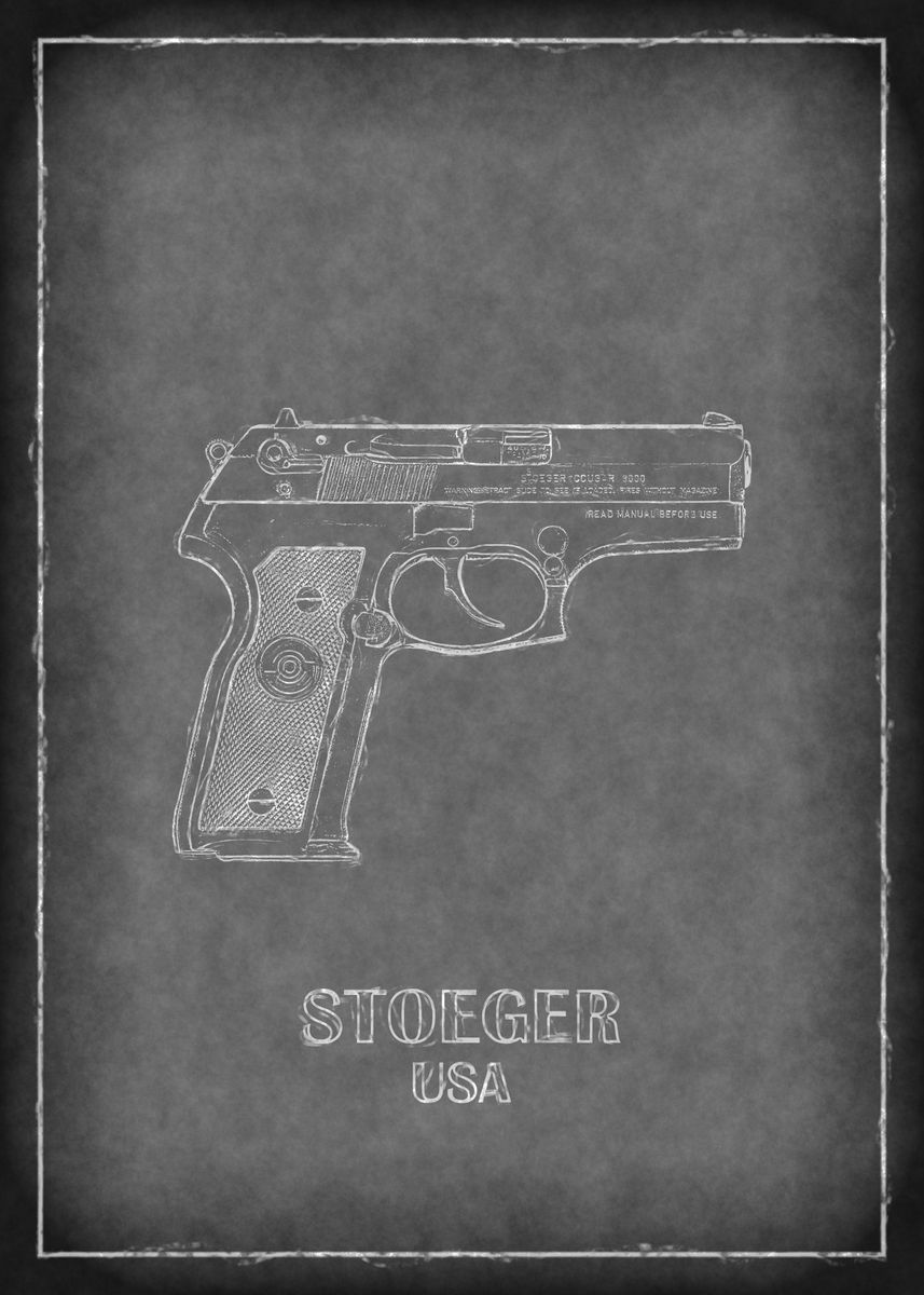 'Stoeger Handgun' Poster, picture, metal print, paint by VOODOO ...