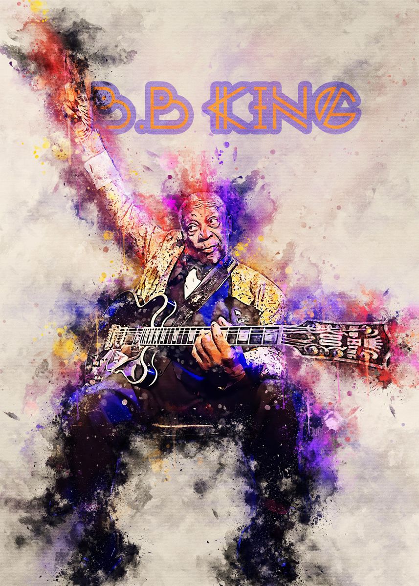 'BB King' Poster, picture, metal print, paint by Muhammad Irsan | Displate