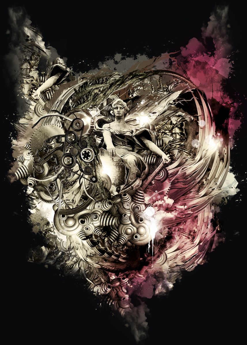 'Hate Machine' Poster, picture, metal print, paint by deni dessastra ...