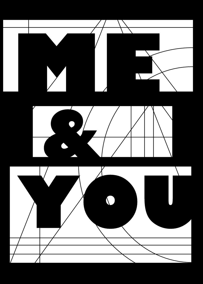 'Me and You BW' Poster by Karisu A | Displate
