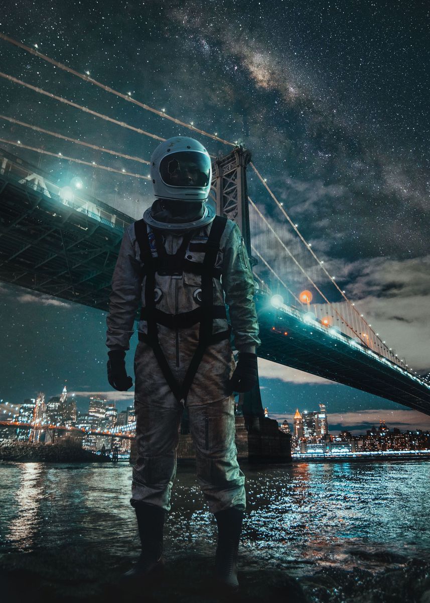 'Spaceman' Poster, picture, metal print, paint by Kristaps Dokans ...