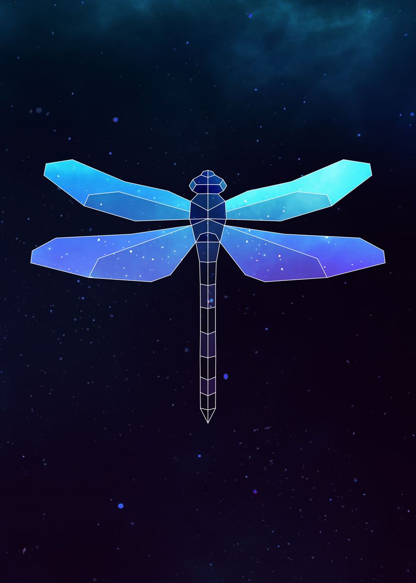 'Galaxy Dragonfly' Poster by Jay Diloy | Displate
