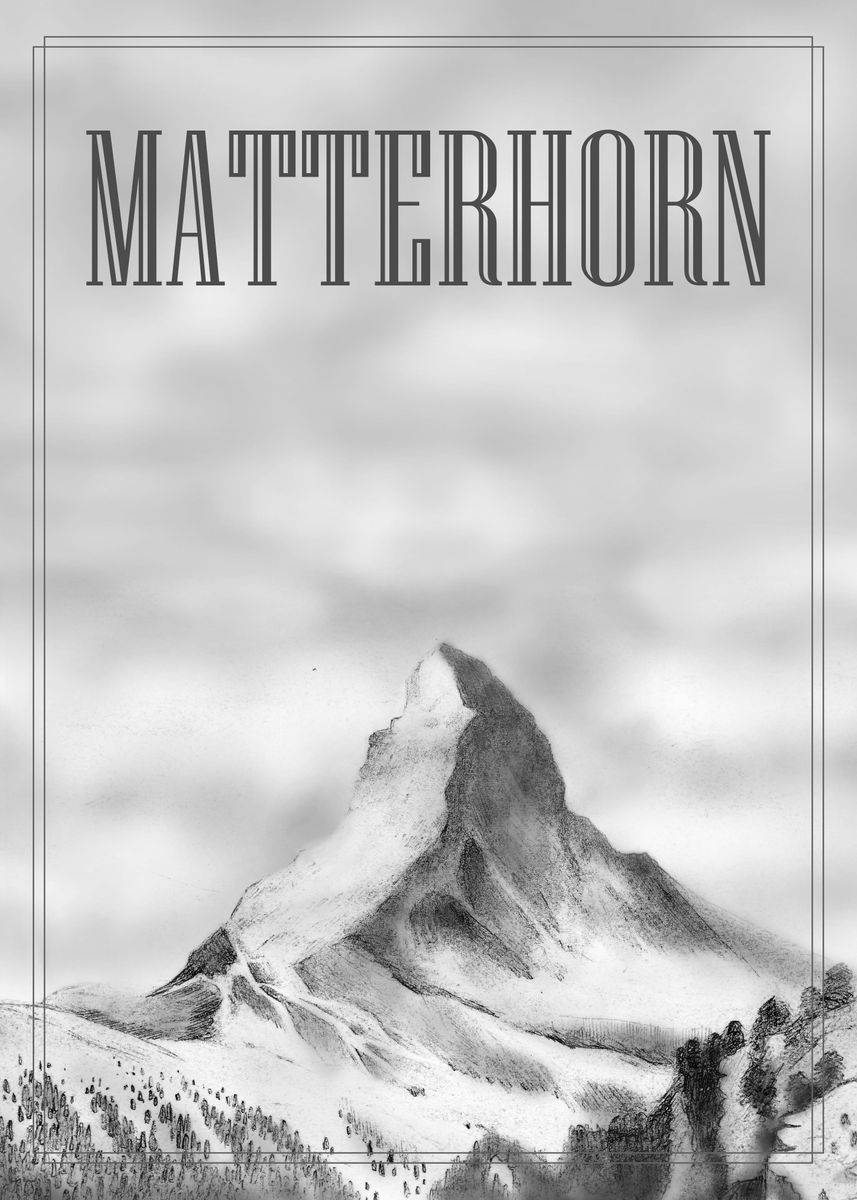 'Matterhorn Mountains' Poster, picture, metal print, paint by Giovanni ...