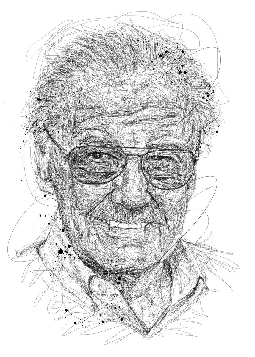 'Stan Lee' Poster by Izmo Scribbles | Displate