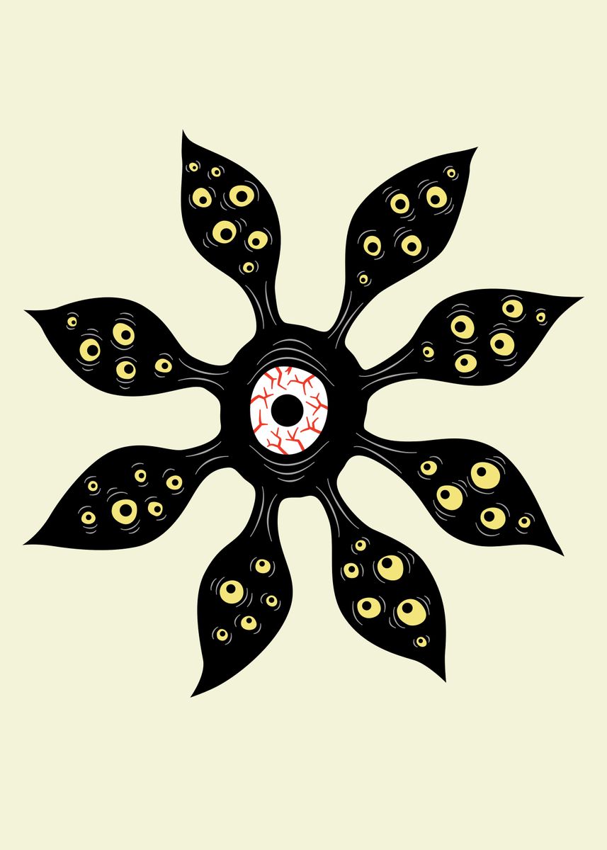 'Evil Eye Creepy Monster' Poster, picture, metal print, paint by ...