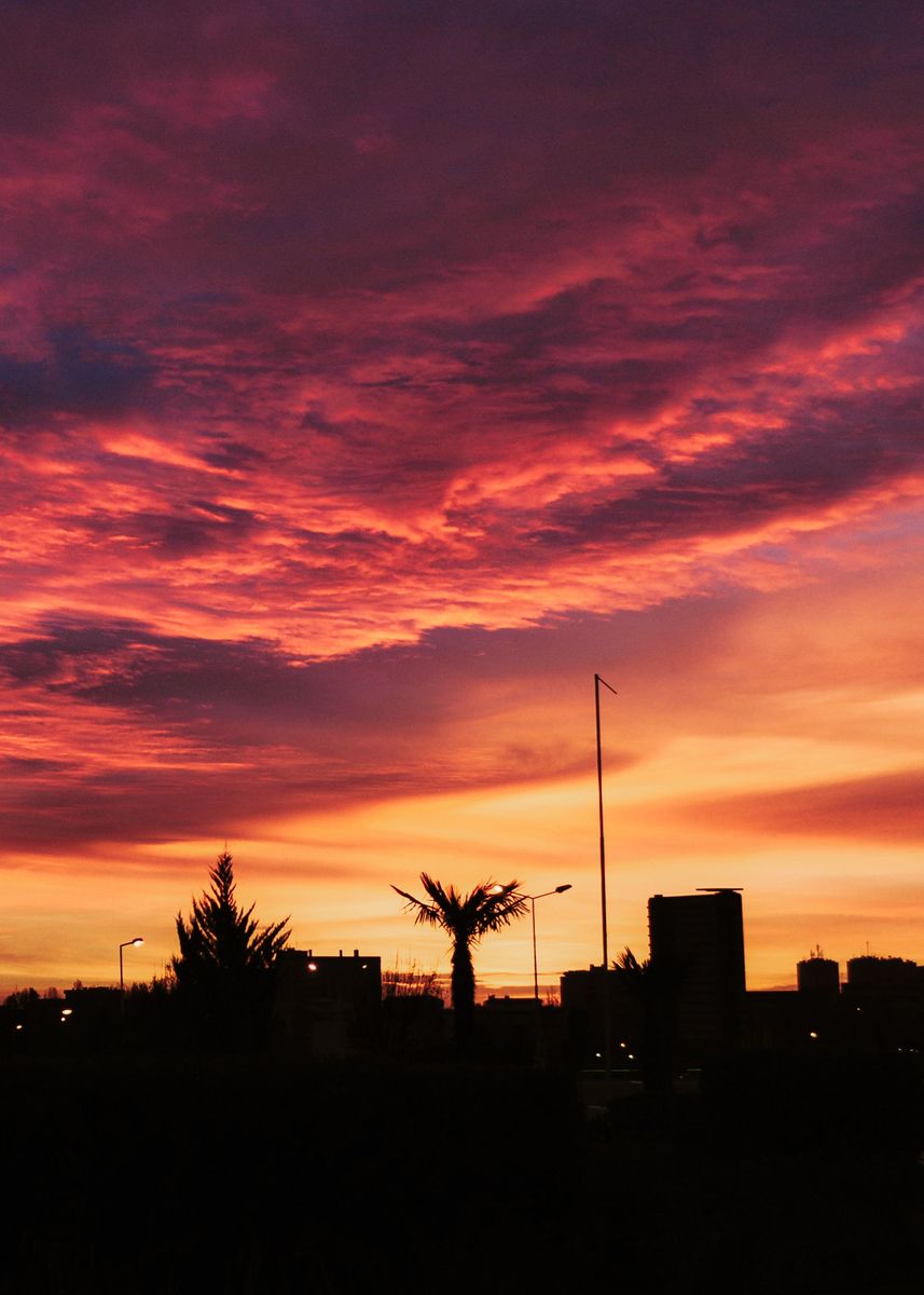 'Colorful Sunset in Spain' Poster, picture, metal print, paint by Nikol ...