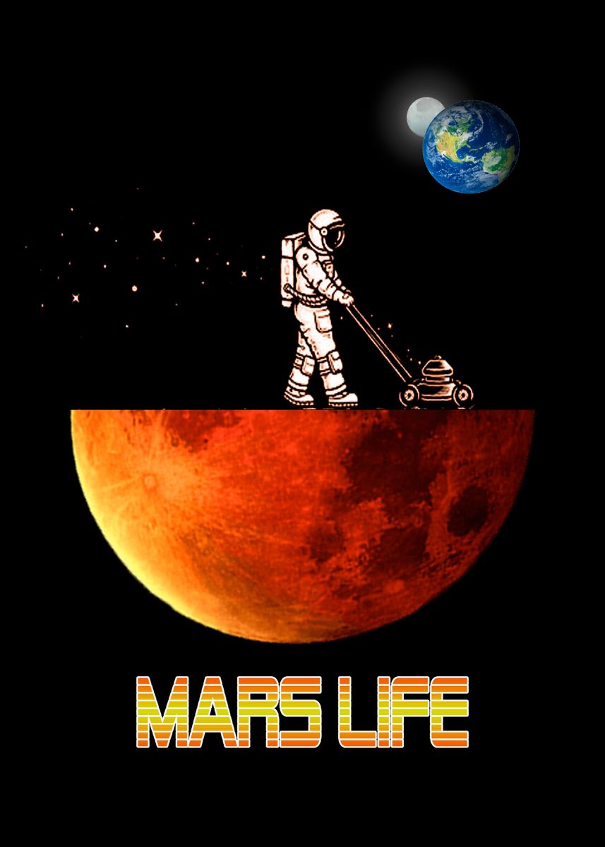 'Mars Life' Poster, picture, metal print, paint by Megan Robertson ...