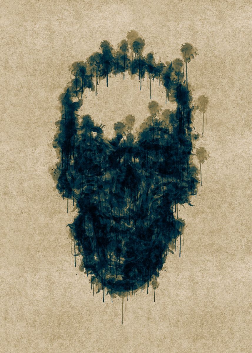 'Ink Skull' Poster by 4T4 Design Studio | Displate