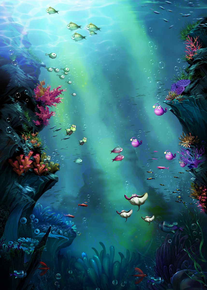 'Under The Sea' Poster, picture, metal print, paint by QUANG NGUYEN ...