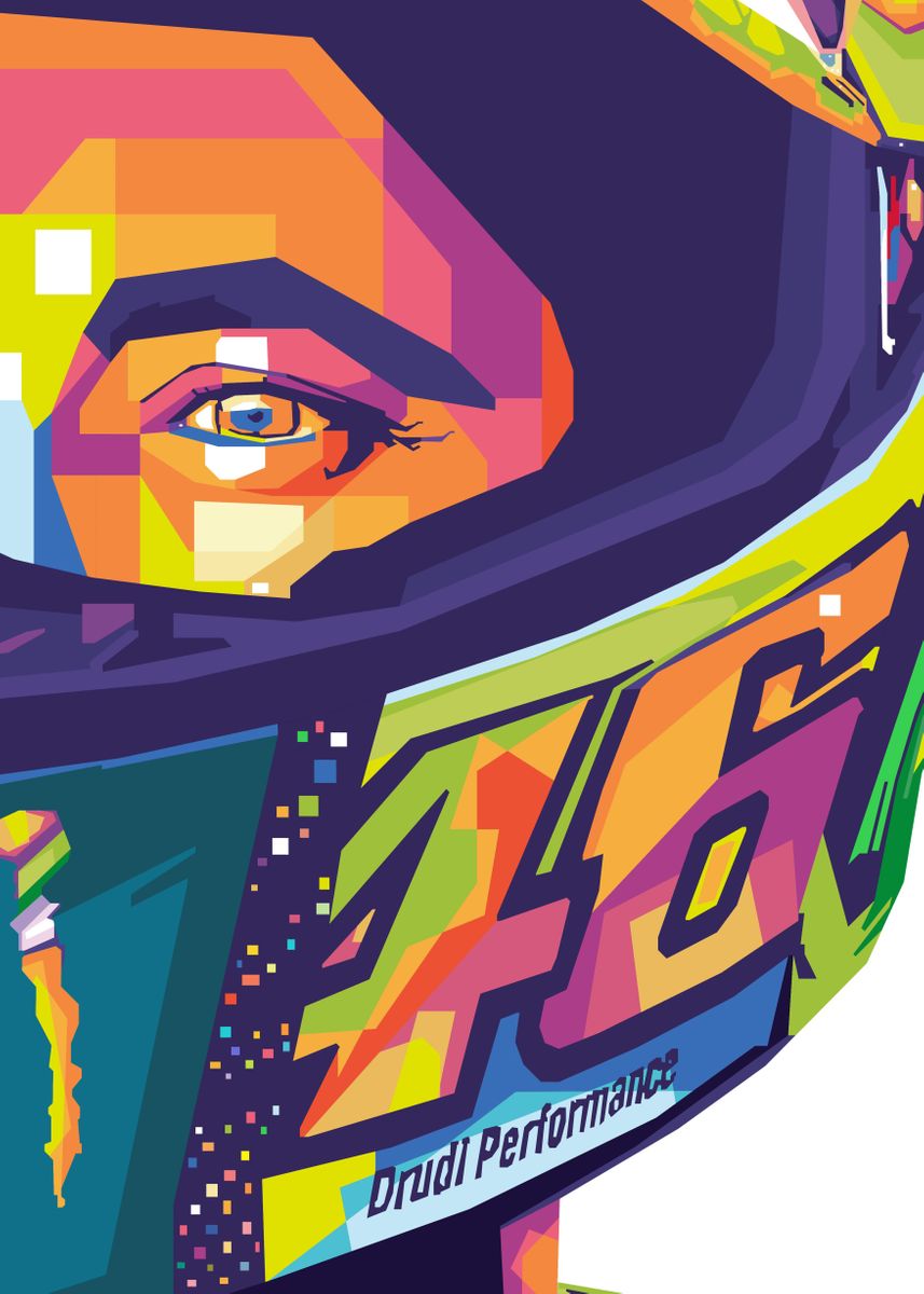 'Valentino Rossi' Poster by Sherlock Wijaya | Displate