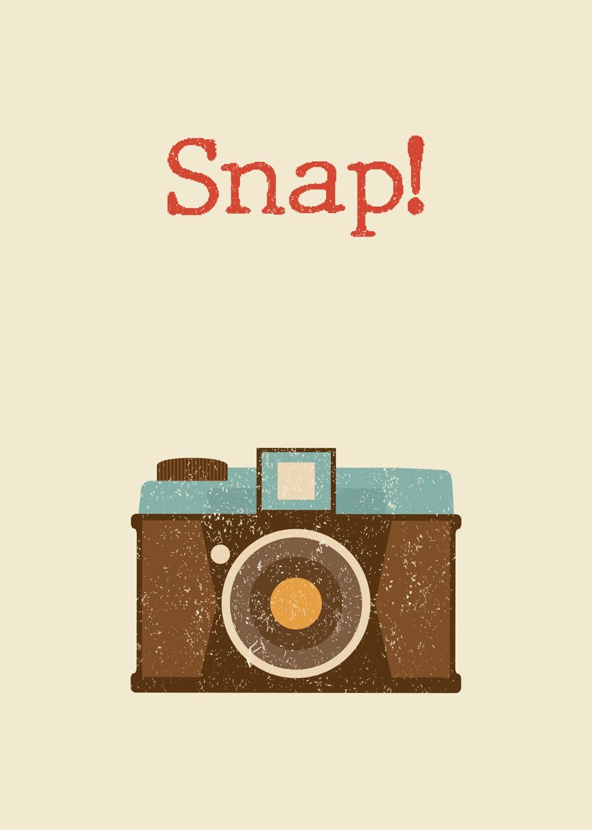 'Camera' Poster, picture, metal print, paint by Nora Kiraly | Displate