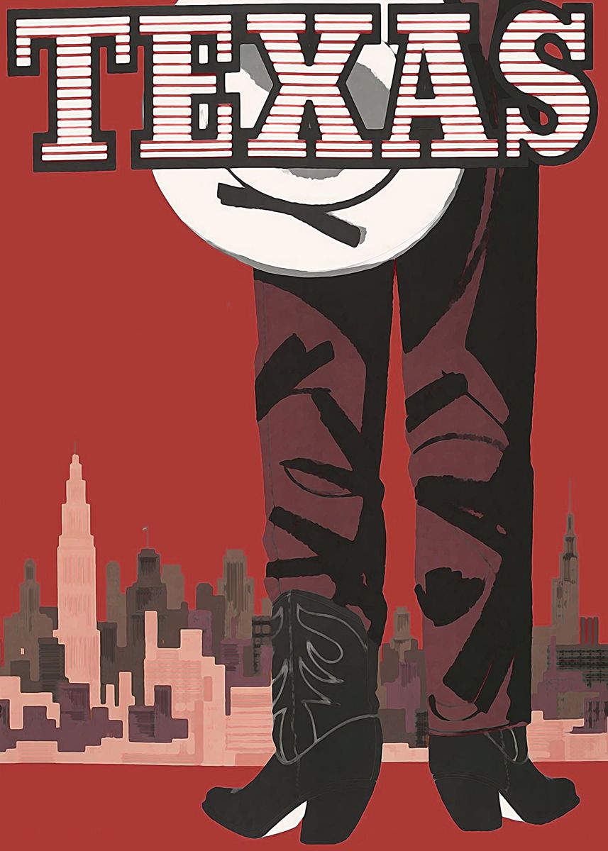 'Texas Vintage Travel' Poster, picture, metal print, paint by Mad Dog ...