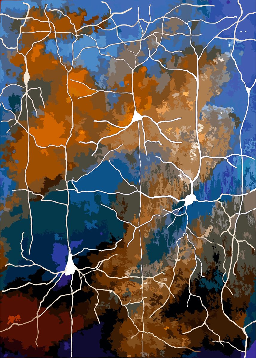 'Bold Cortex' Poster, picture, metal print, paint by Katrina Deane ...