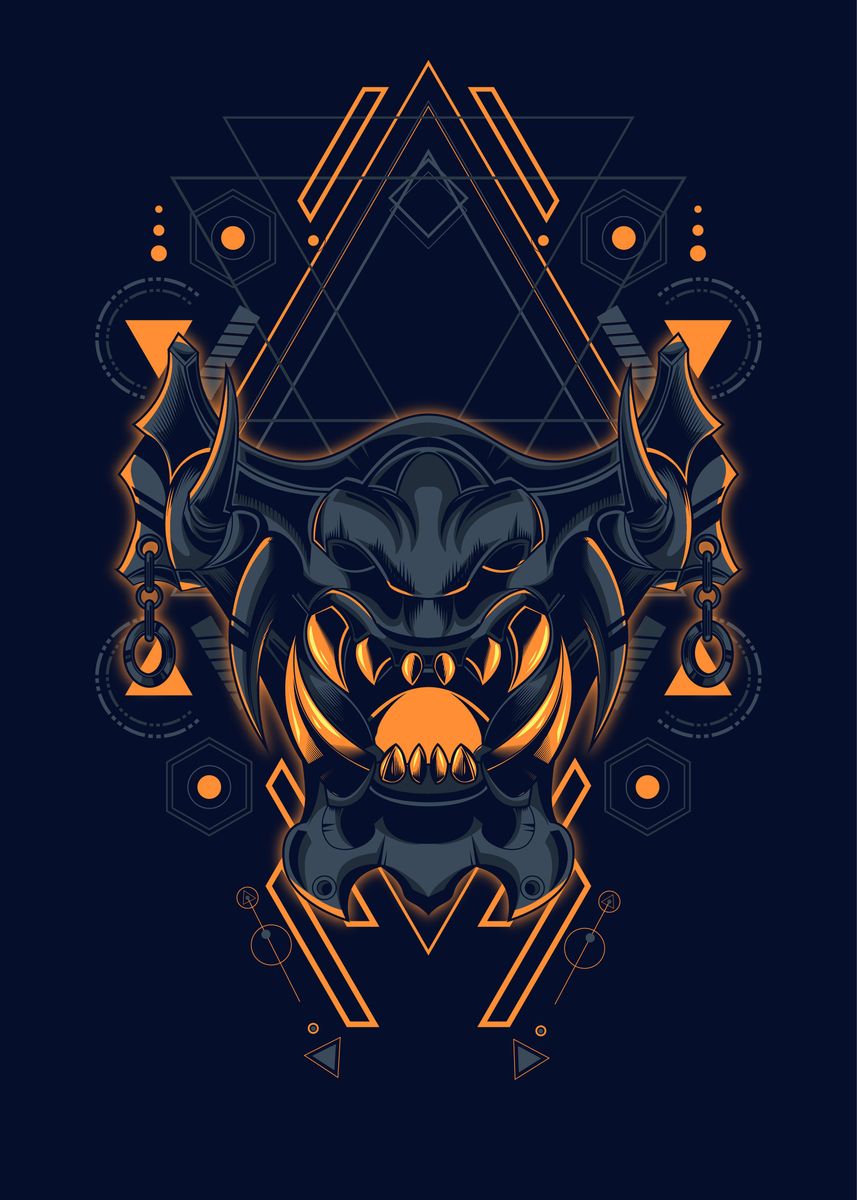 'Devil mask' Poster, picture, metal print, paint by Second Syndicate ...