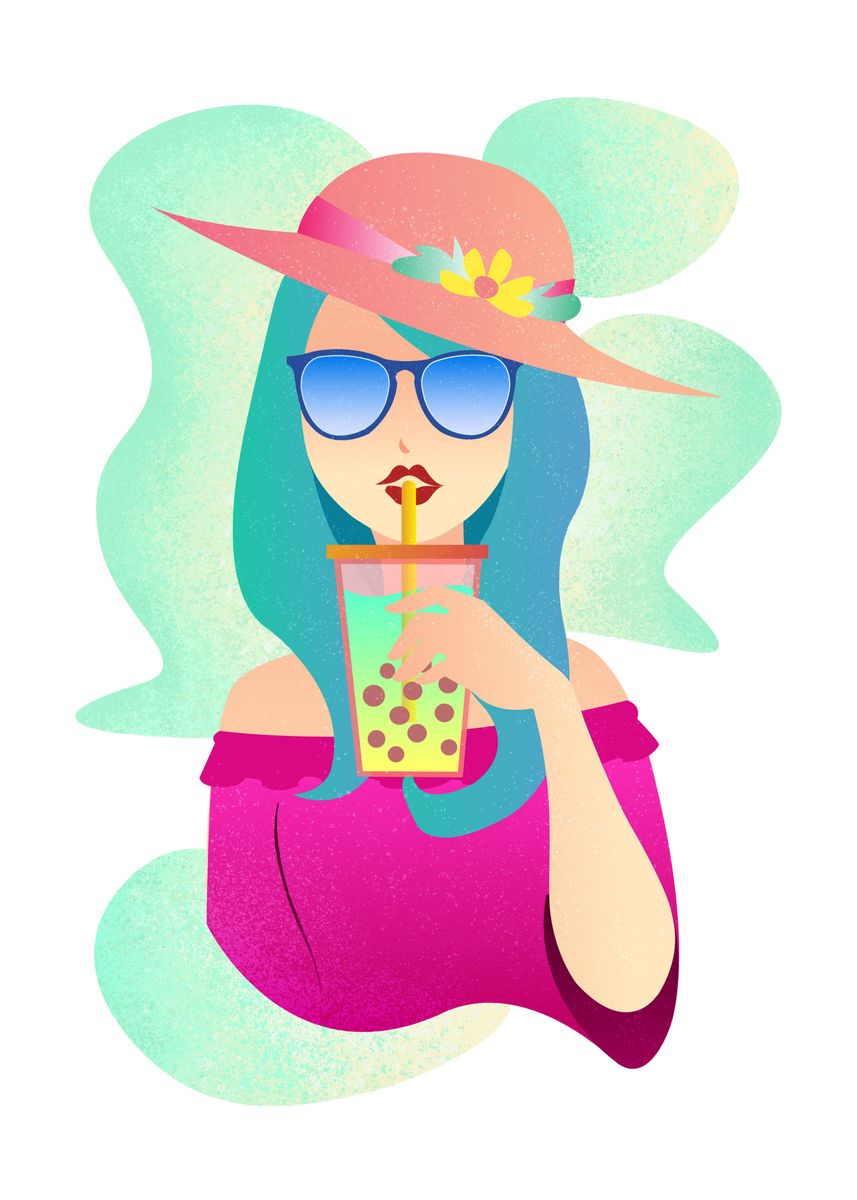 'Milk Tea Lover' Poster by Marivir Lynn Lomocso | Displate