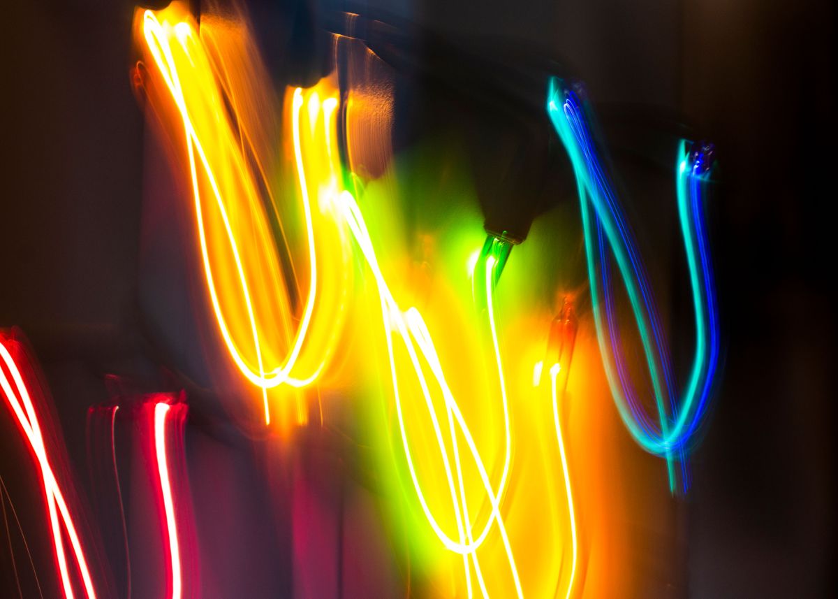 'neon chaos 2' Poster by bri rodriguez | Displate