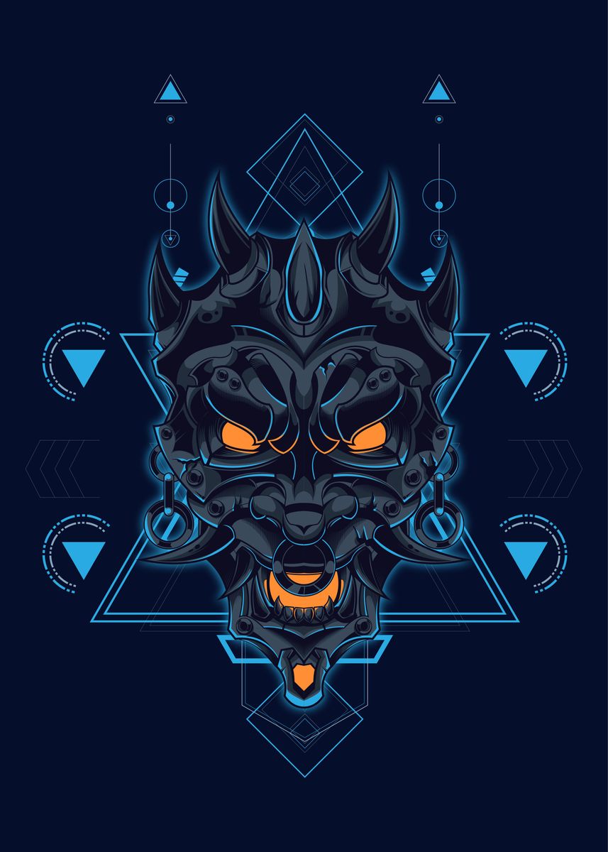 'Devil mask' Poster, picture, metal print, paint by Second Syndicate ...