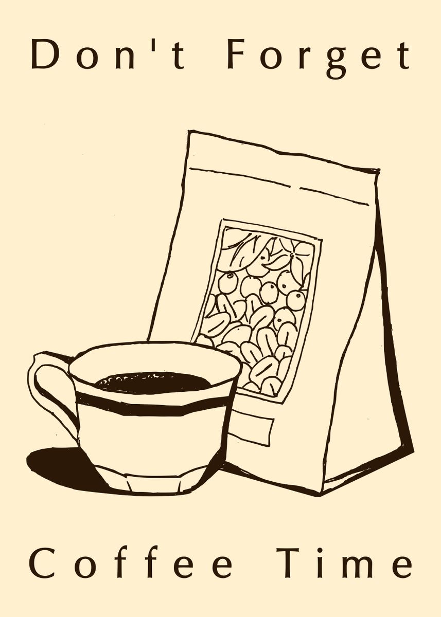 'Coffee Addict' Poster, picture, metal print, paint by zakaria azis ...