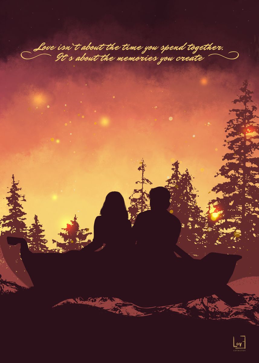 'Romantic couple 1' Poster, picture, metal print, paint by Sunny Night ...