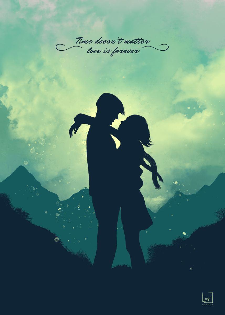 'Romantic couple 8' Poster, picture, metal print, paint by Sunny Night ...
