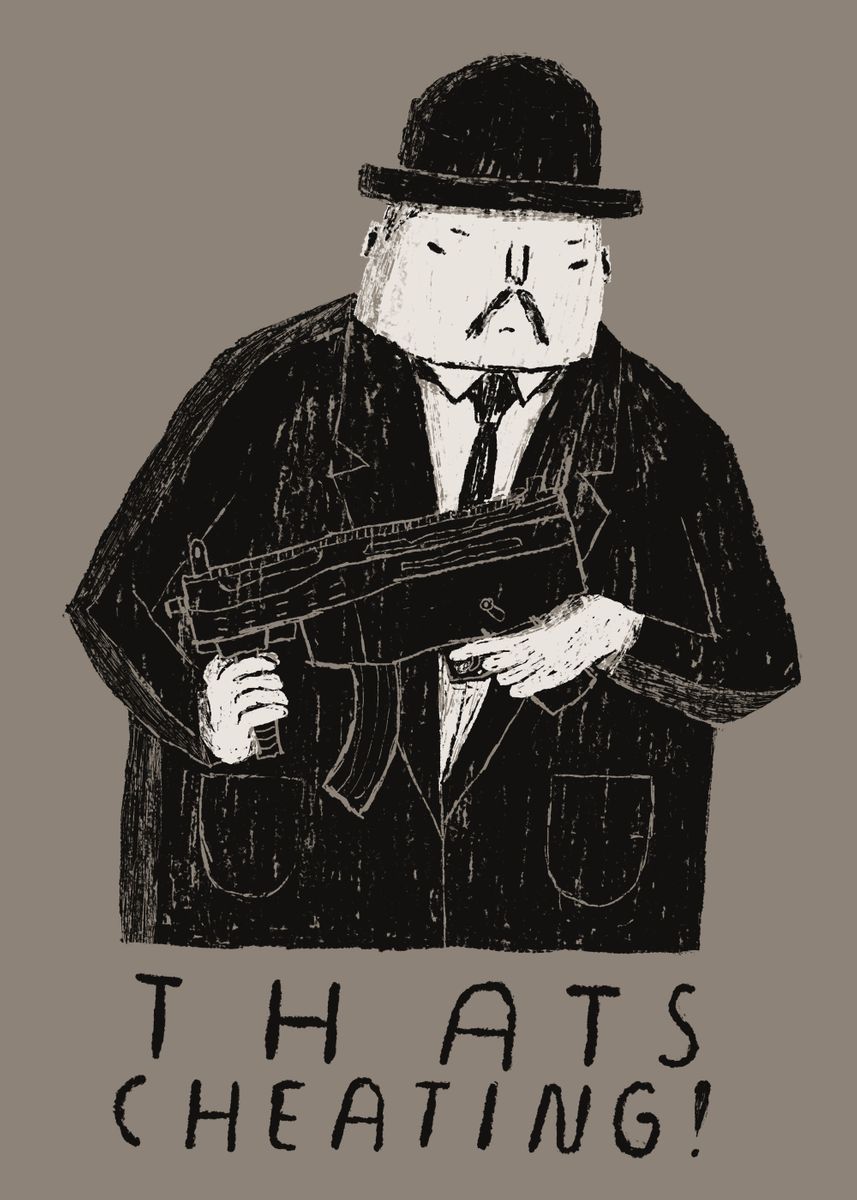 'thats cheating' Poster, picture, metal print, paint by Louis roskosch ...
