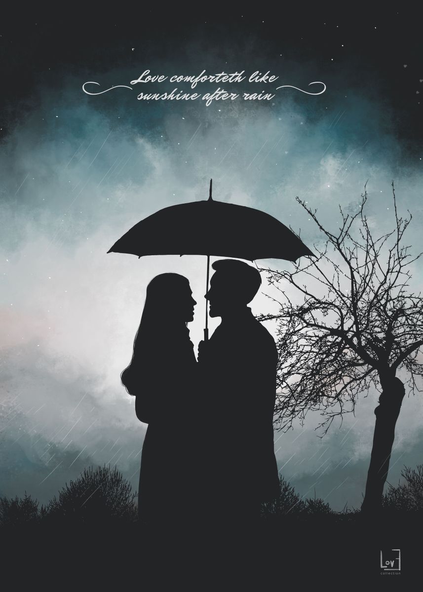 'Romantic couple 2' Poster, picture, metal print, paint by Sunny Night ...