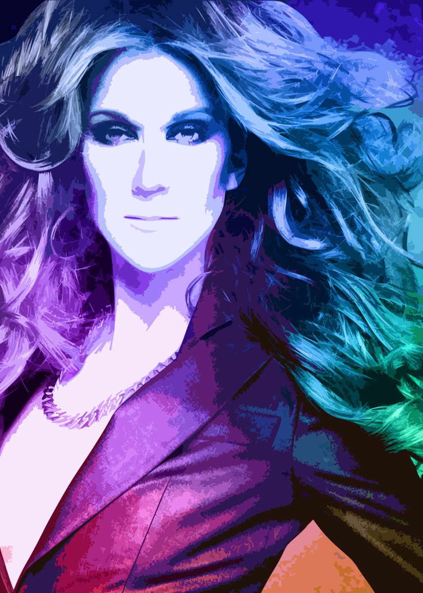 'Celine Dion' Poster, picture, metal print, paint by Wilson De Villa ...