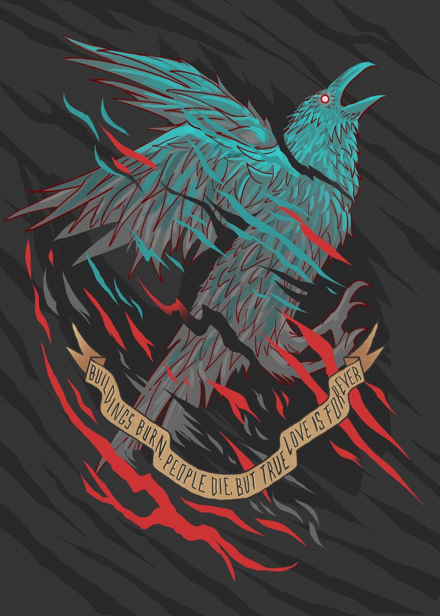 'The Crow' Poster, picture, metal print, paint by Smokin Mirror | Displate