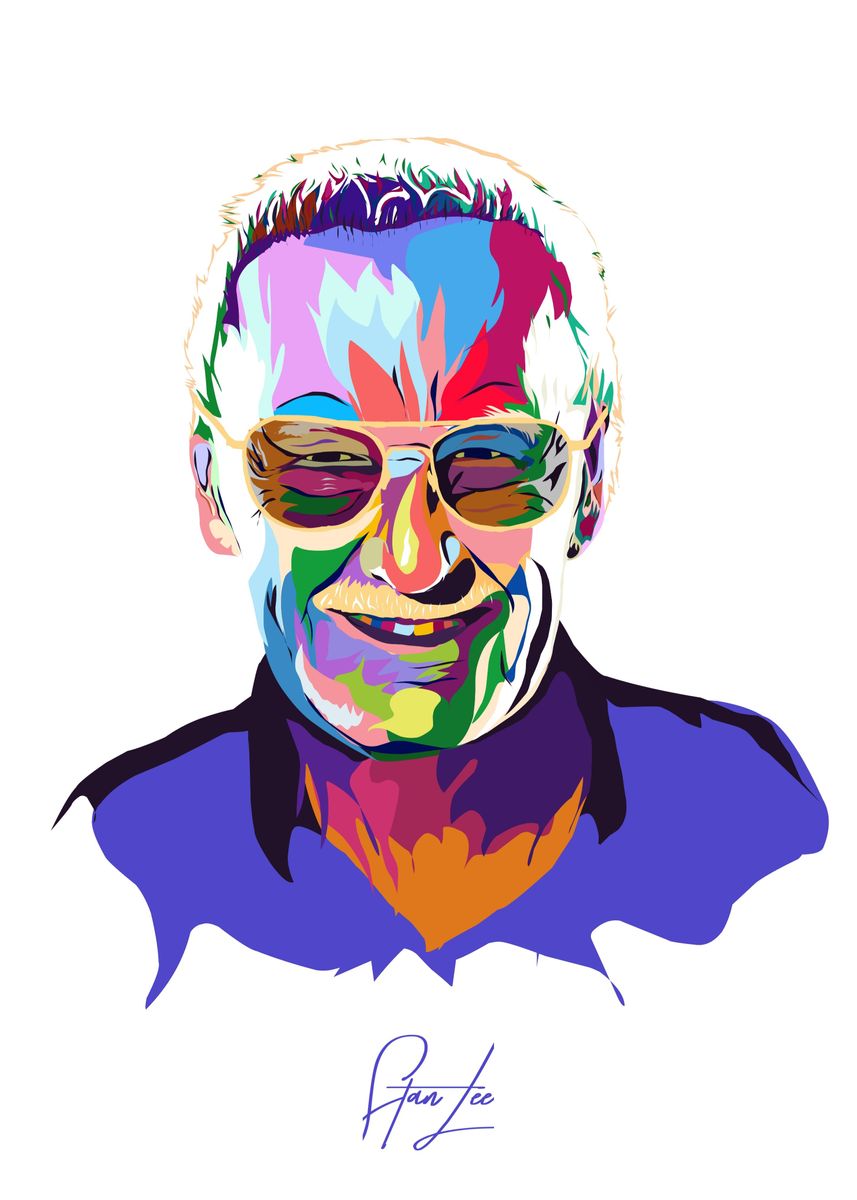 'stan lee the legend' Poster by Rizman Maulana | Displate