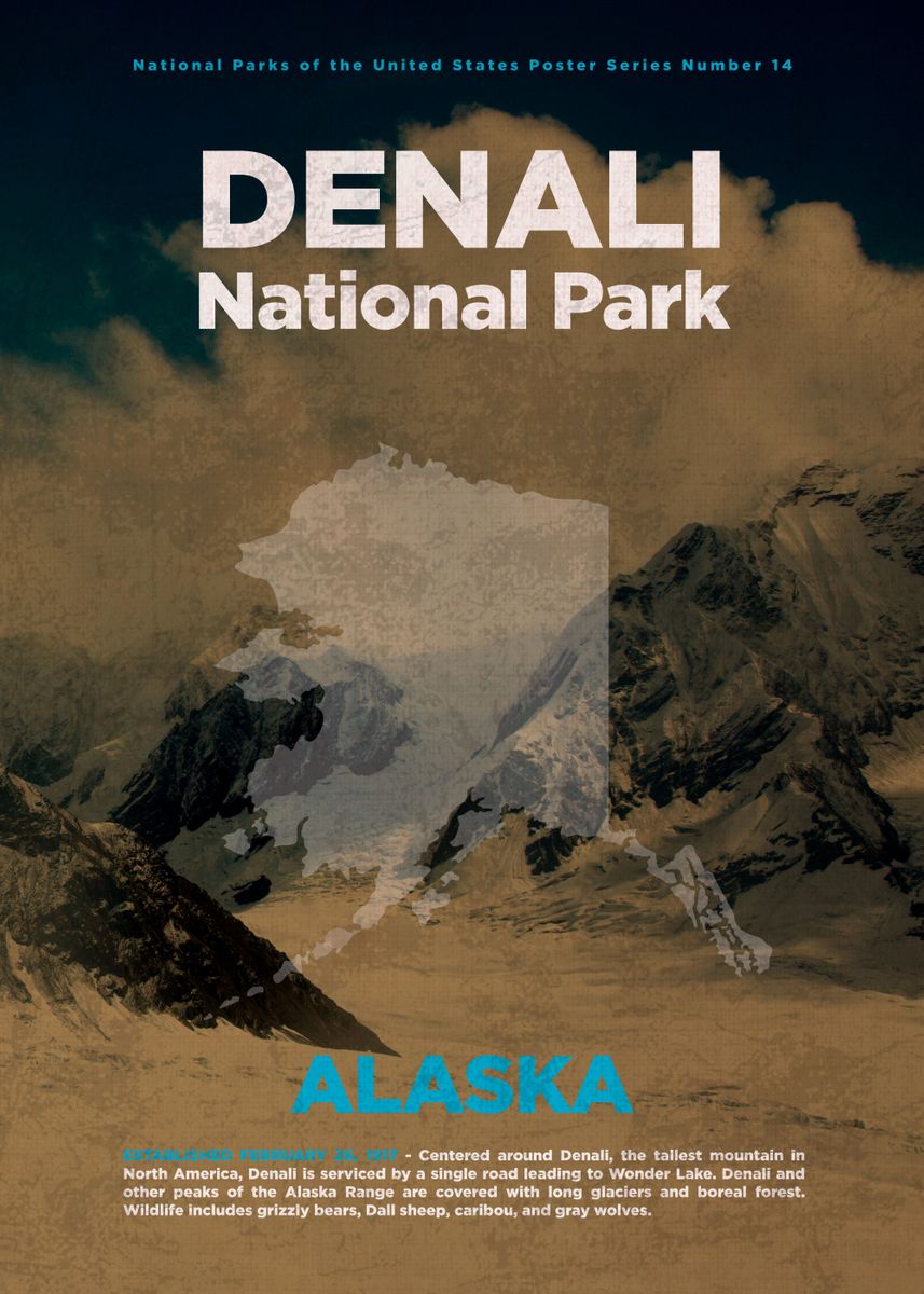 'Denali National Park' Poster by Design Turnpike | Displate